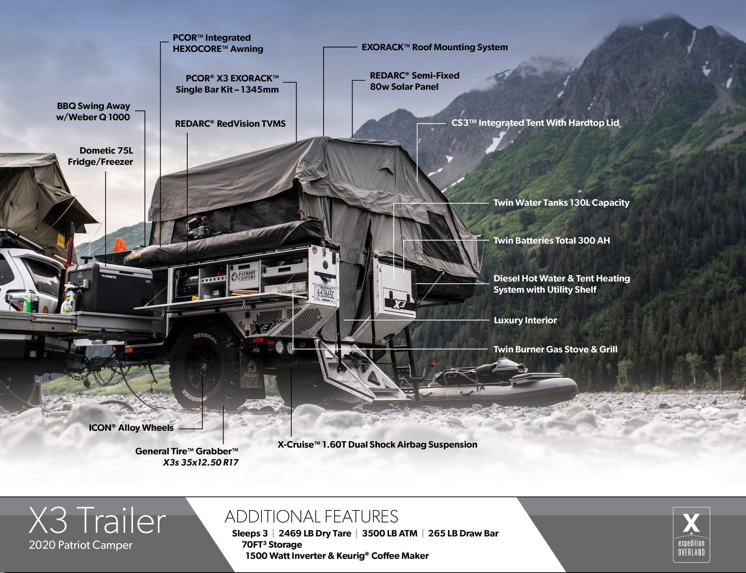 Patriot Campers X3 Trailer » Overland Trailer » Expedition Overland